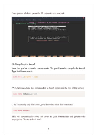 Custom kernel creation | PDF