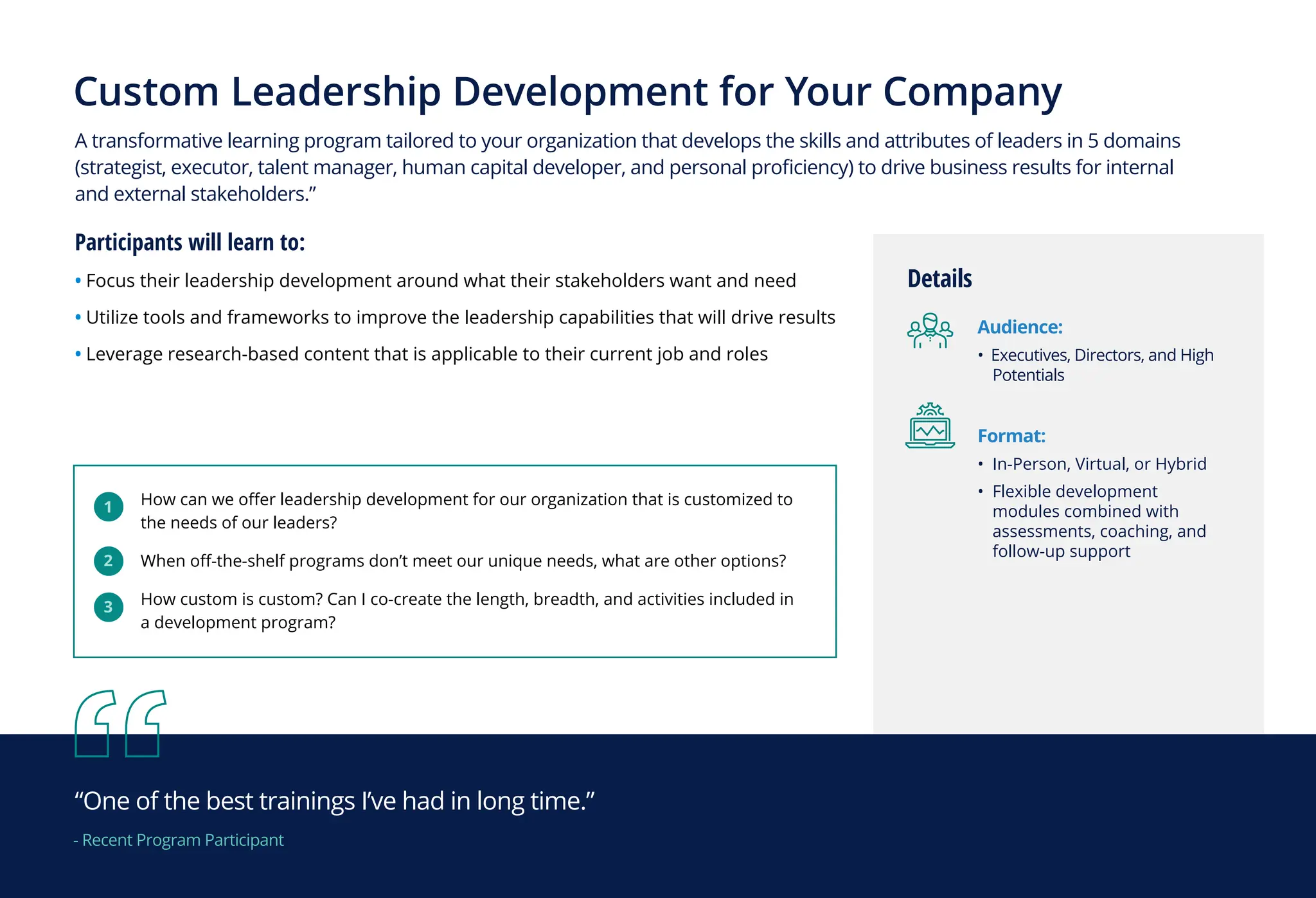 Leadership Development - Custom Leadership Development | PPT
