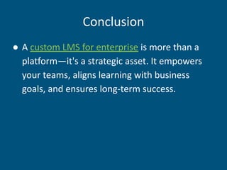 Your Ultimate Guide to Understanding a Custom LMS for Enterprise | PDF