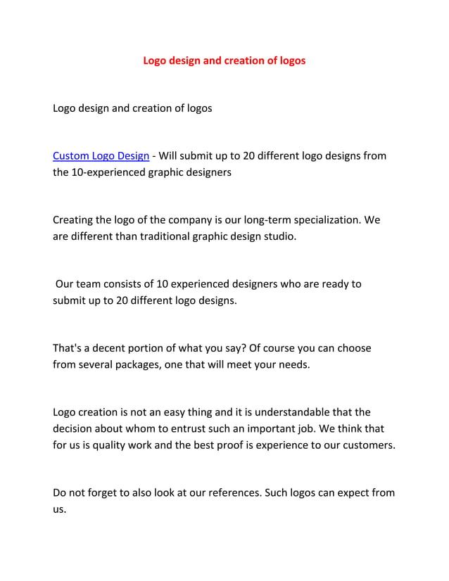 Custom logo design | PDF