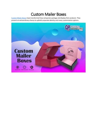 Custom Mailer Boxes | DOCX