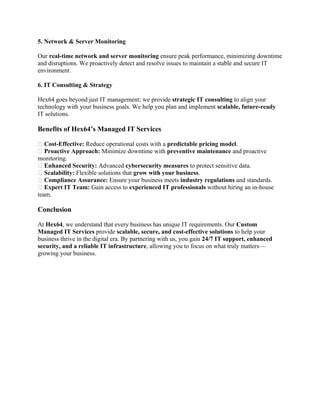 Custom Managed IT Services: Scalable, Secure & Reliable IT Solutions ...