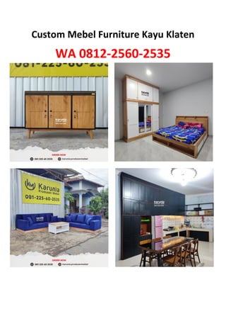 WA 0812-2560-2535, Custom Mebel Furniture Kayu Klaten | PDF