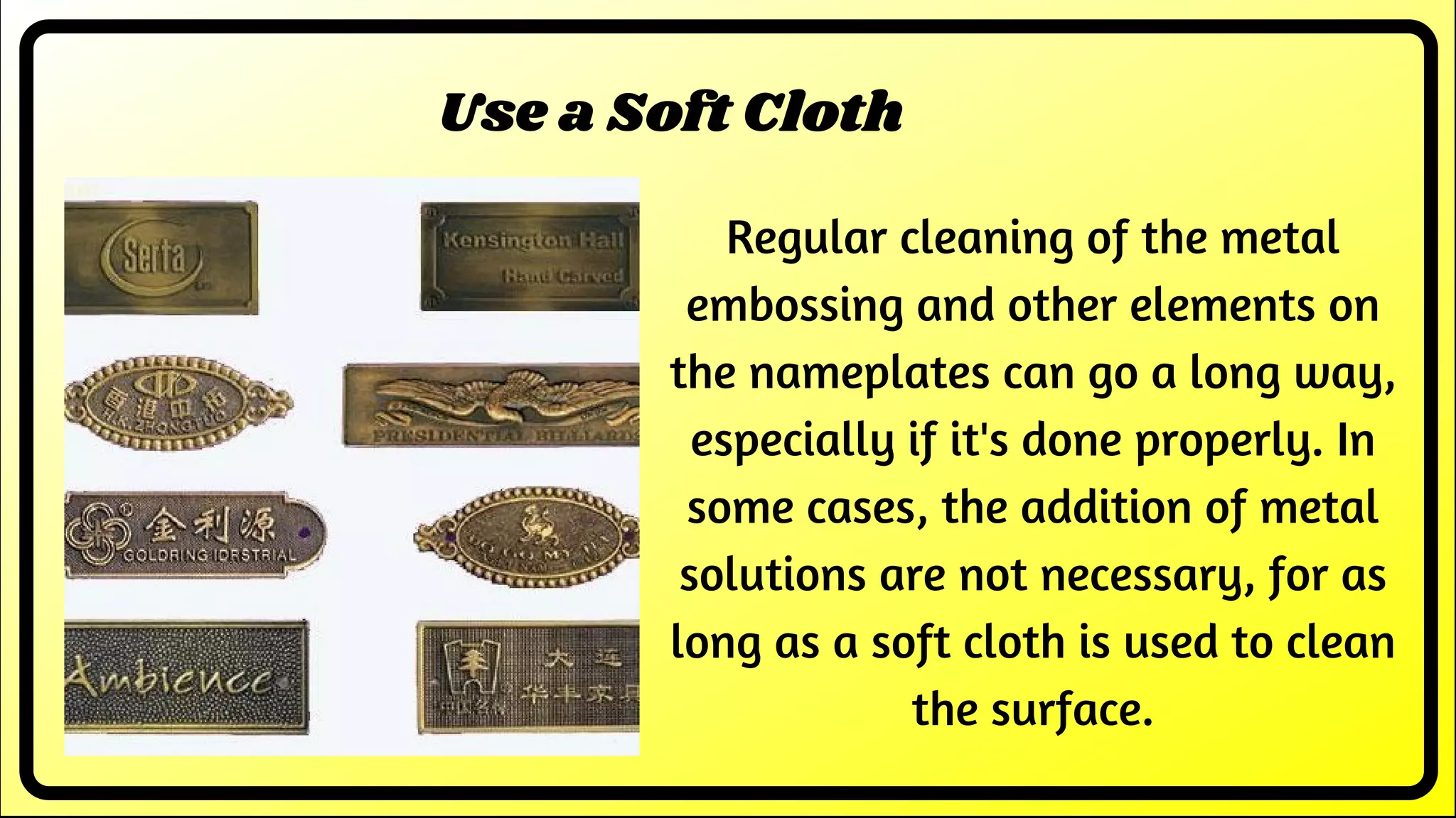 How to Clean Your Custom Metal Name Plates? | PPT