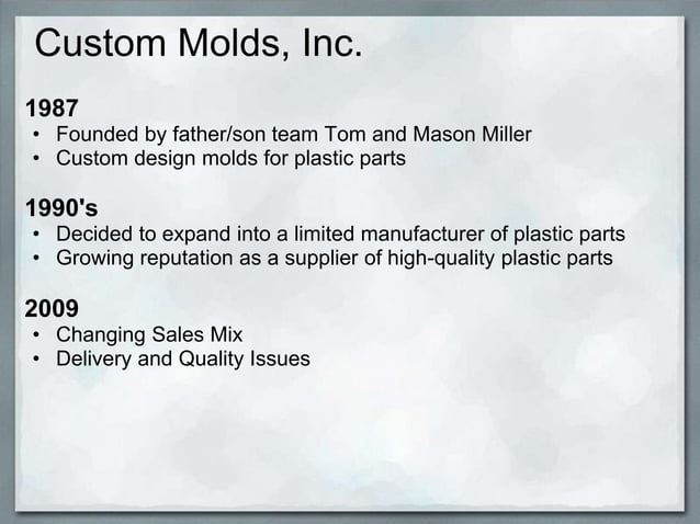 Custom molds case study | PPTX