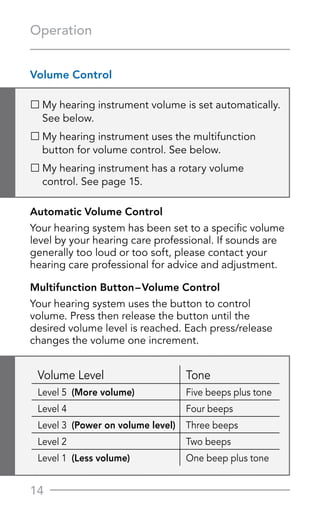 Custom hearing aid operations manual | PDF