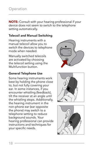 Custom hearing aid operations manual | PDF