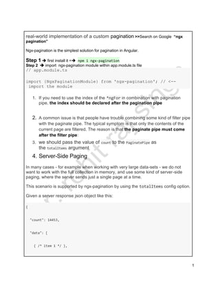 Custom pagination | PDF