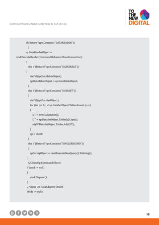 Custom Paging with GridView | PDF