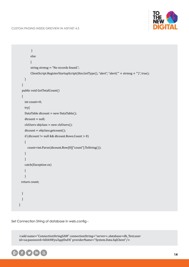 Custom Paging with GridView | PDF
