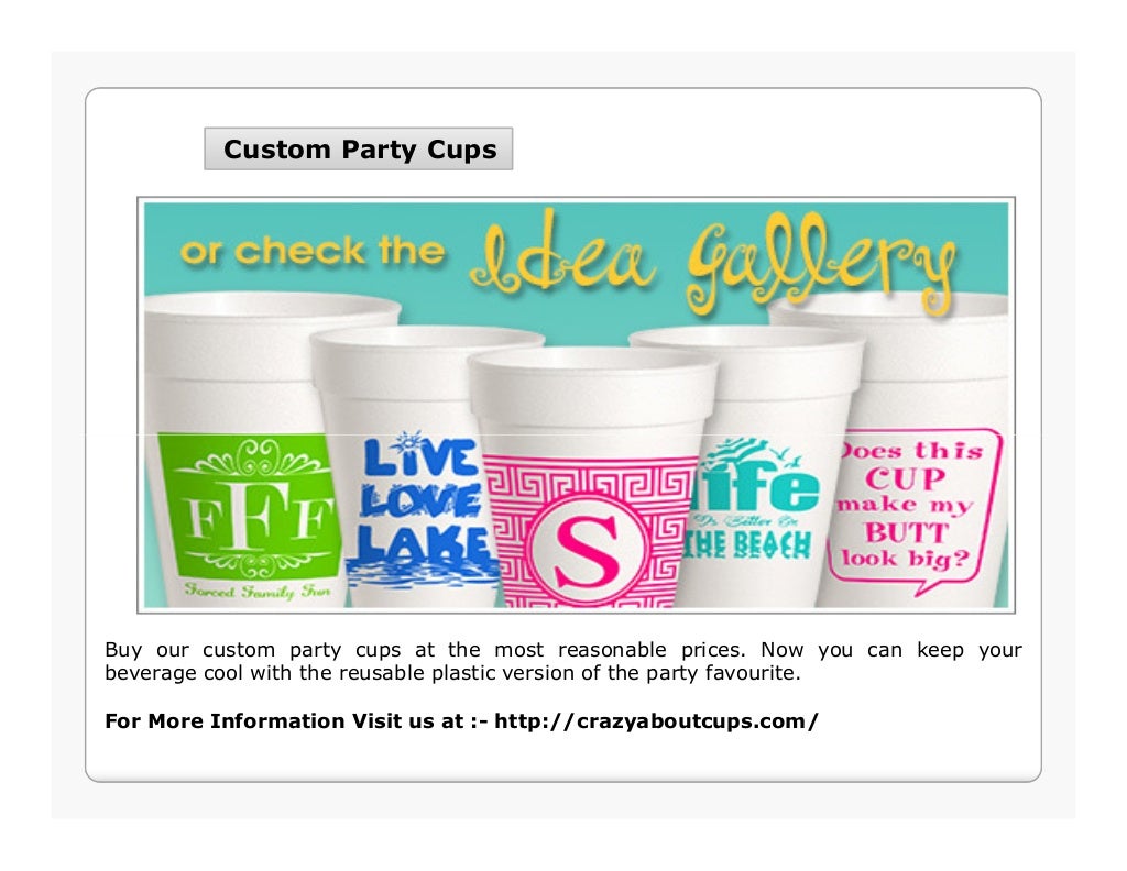 Custom Party Cups