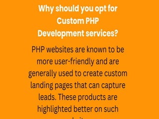 Custom PHP Development in the USA.pptx | Web Development | Internet