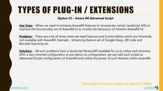 AwareIM Custom plug ins | PPTX