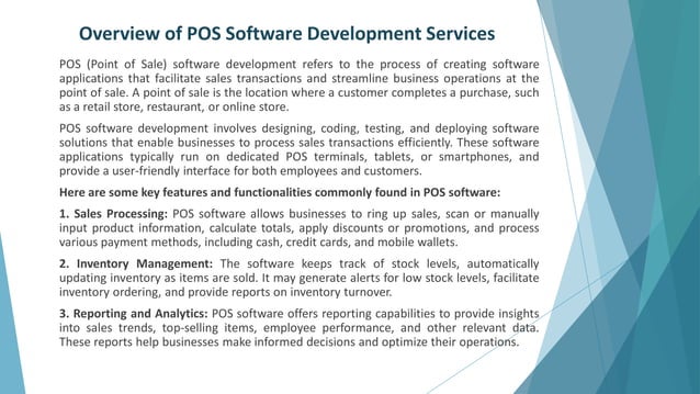 POS Software Development Services | PPT