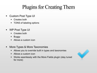 Custom Post Types and Taxonomies | PPTX