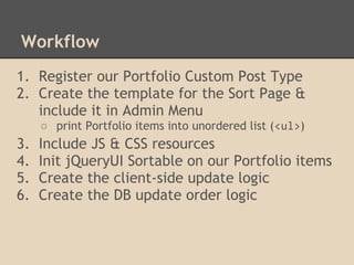 Creating a simple Custom Post Type sort UI | PDF
