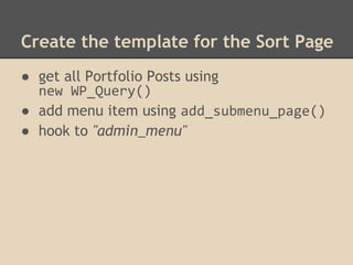 Creating a simple Custom Post Type sort UI | PDF