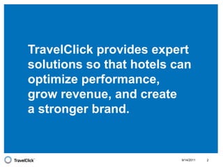TravelClick - eCommerce Solutions for Hotels Worldwide | PPT