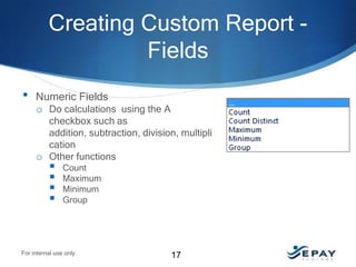 Custom Reporting Trainging with Bluforce | PPTX | Desktop Publishing | Computer Software and ...