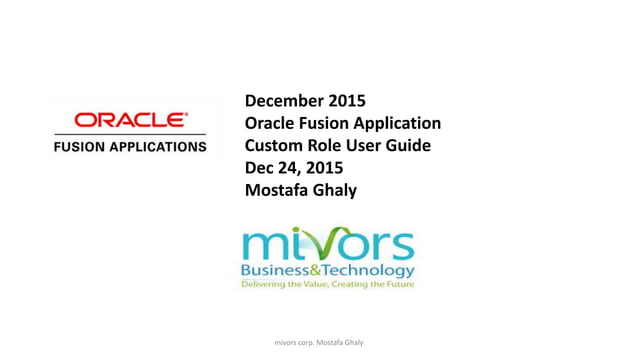 Oracle Fusion Custom Role Guide | PPT