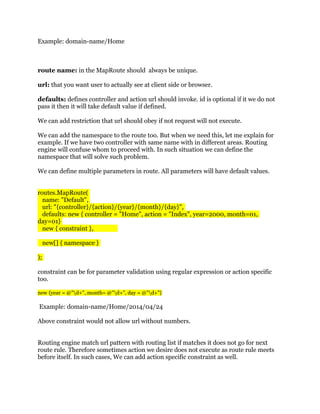 Custom routing in asp.net mvc | PDF
