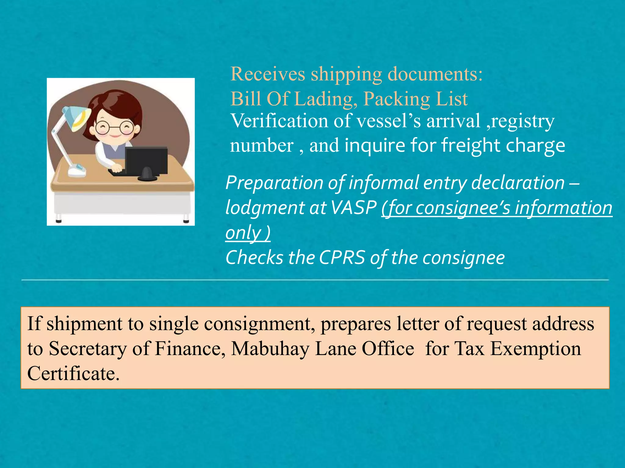 Customs Clearance Procedure for import and export | PPTX