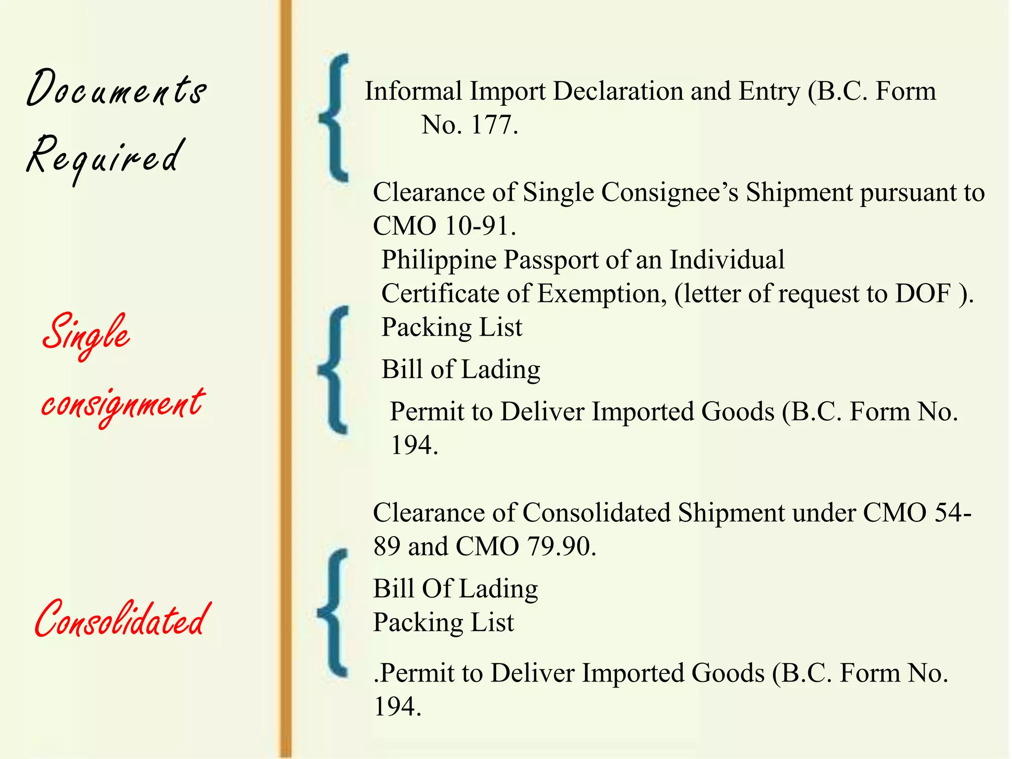 Customs Clearance Procedure for import and export | PPTX