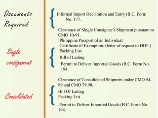 Customs Clearance Procedure for import and export | PPTX