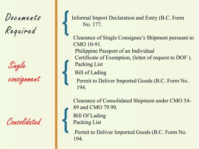 Customs Clearance Procedure for import and export | PPTX | Logistics | Business