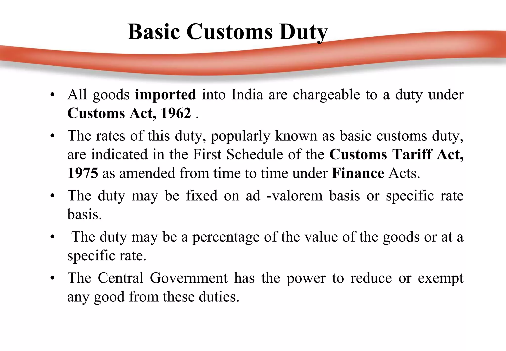 Customs Duty notes | PDF