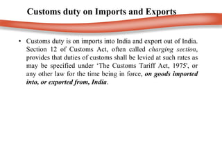 Customs Duty notes | PDF