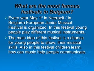 Customs And Traditions Of Belgium | PPS