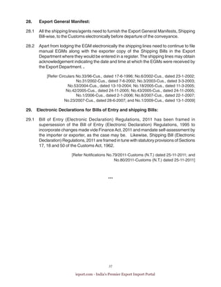 Customs manual-2012 | PDF