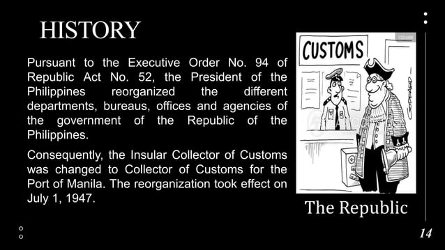Functionality of Bureau of Customs in the Philippines | PPTX | Law