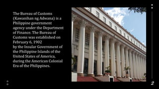 Functionality of Bureau of Customs in the Philippines | PPTX