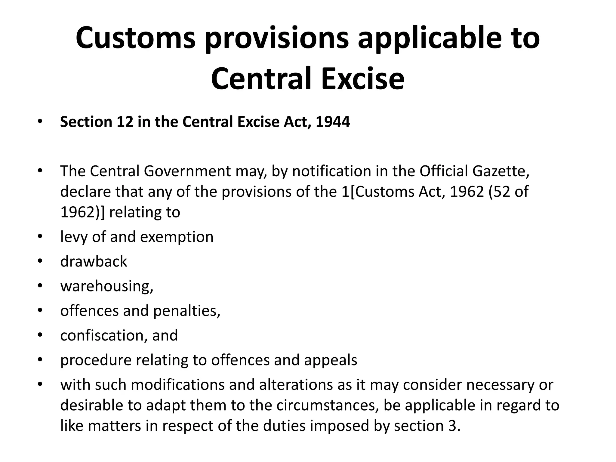 Customs act 1962 | PPTX
