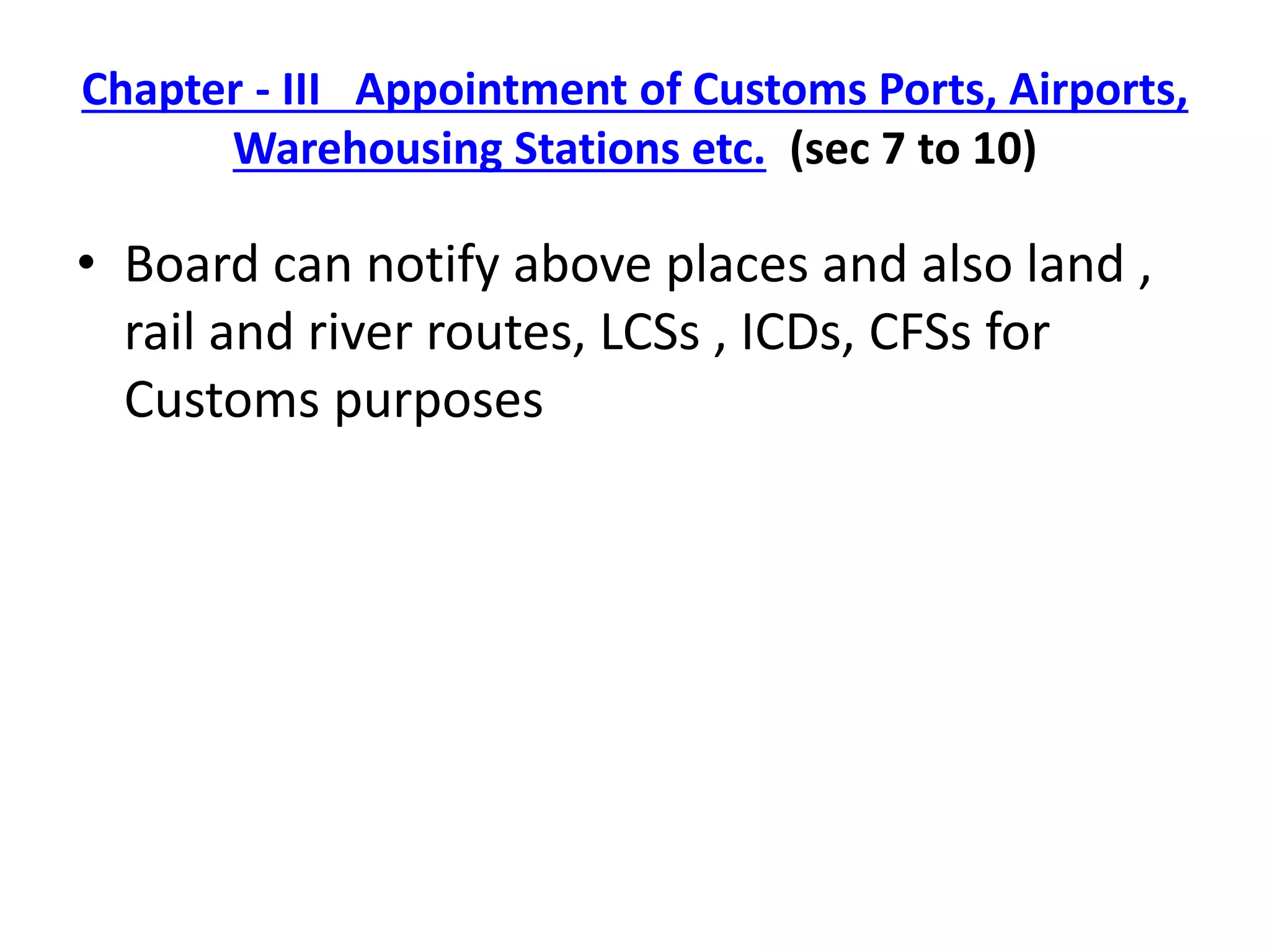 Customs act 1962 | PPTX