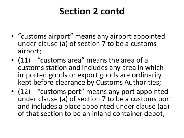 Customs act 1962 | PPTX | Law