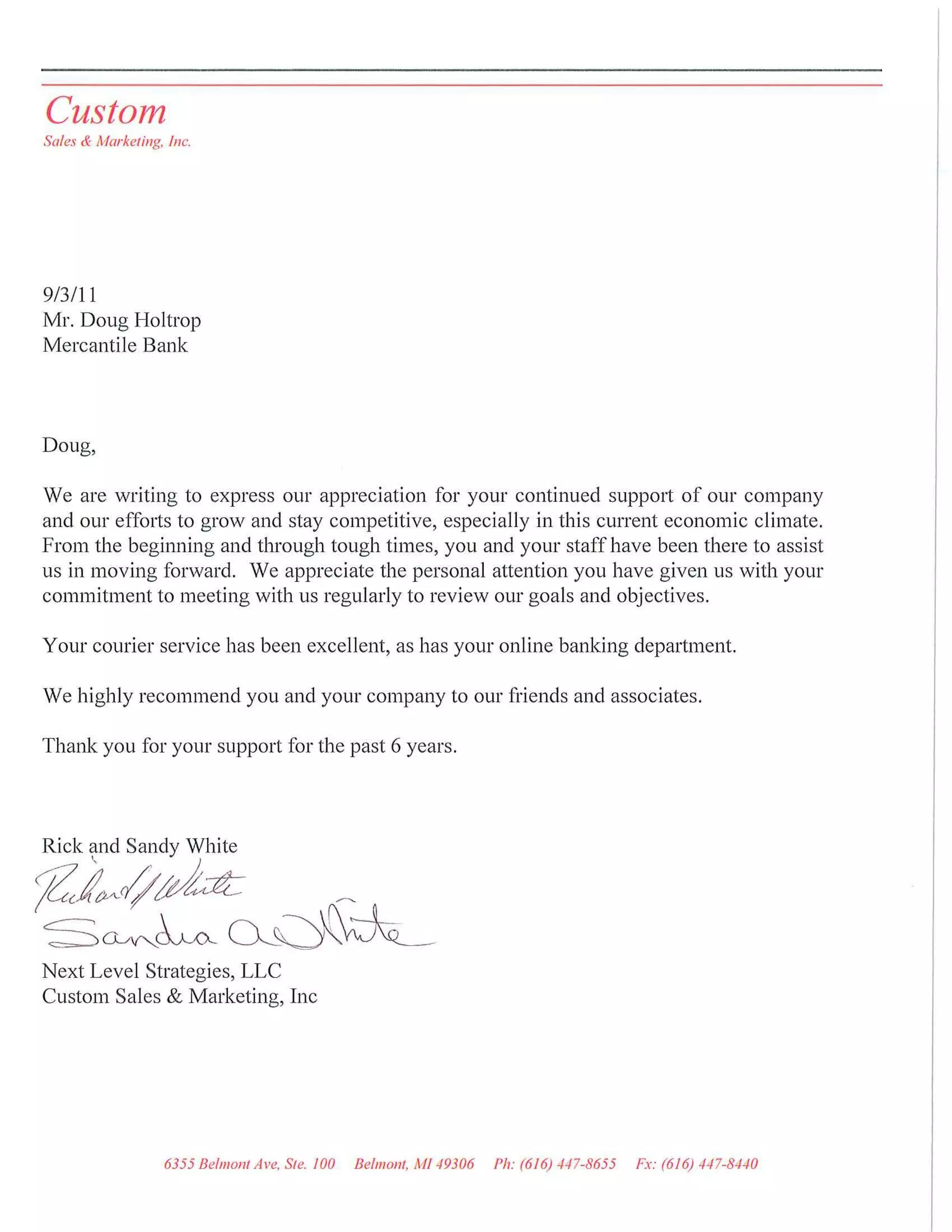 Custom Sales & Marketing Letter of Recommendation | PDF