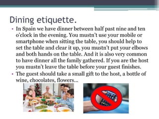 Customs and etiquette in Spain | PPTX