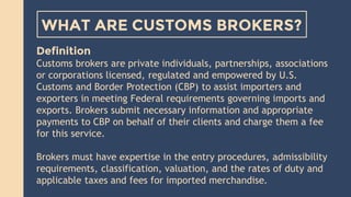 What Are Customs Brokers & Freight Forwarders? | PPT