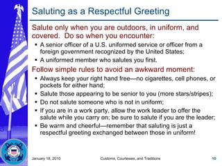 Customs, Courtesies, Traditions | PPT