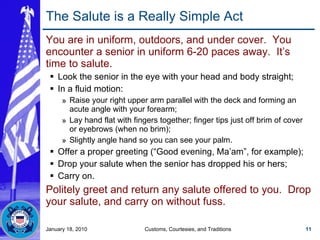 Customs, Courtesies, Traditions | PPT