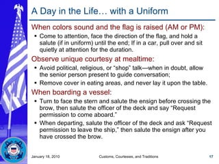 Customs, Courtesies, Traditions | PPT