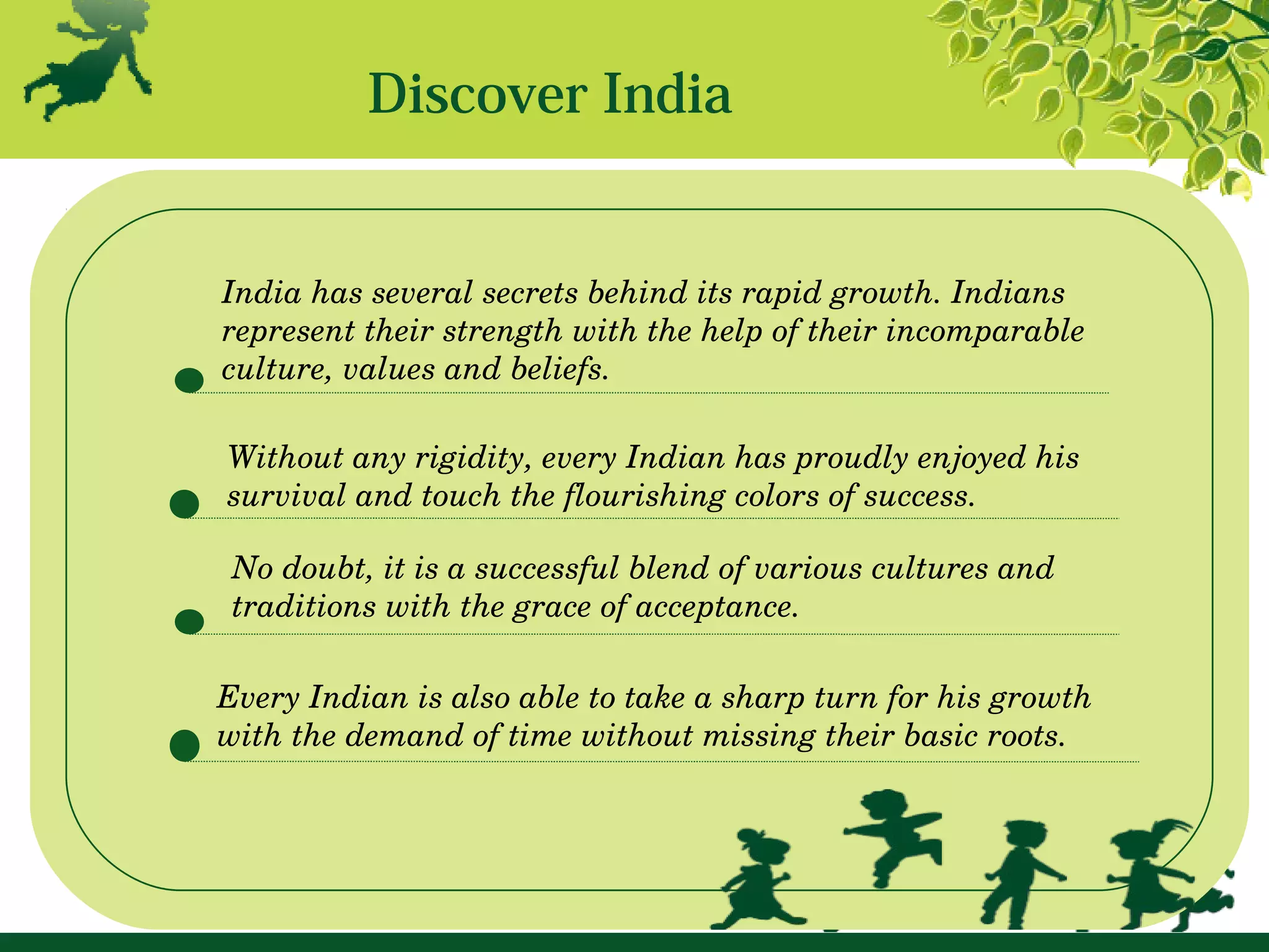 Culture, Customs and Traditions of India | ODP