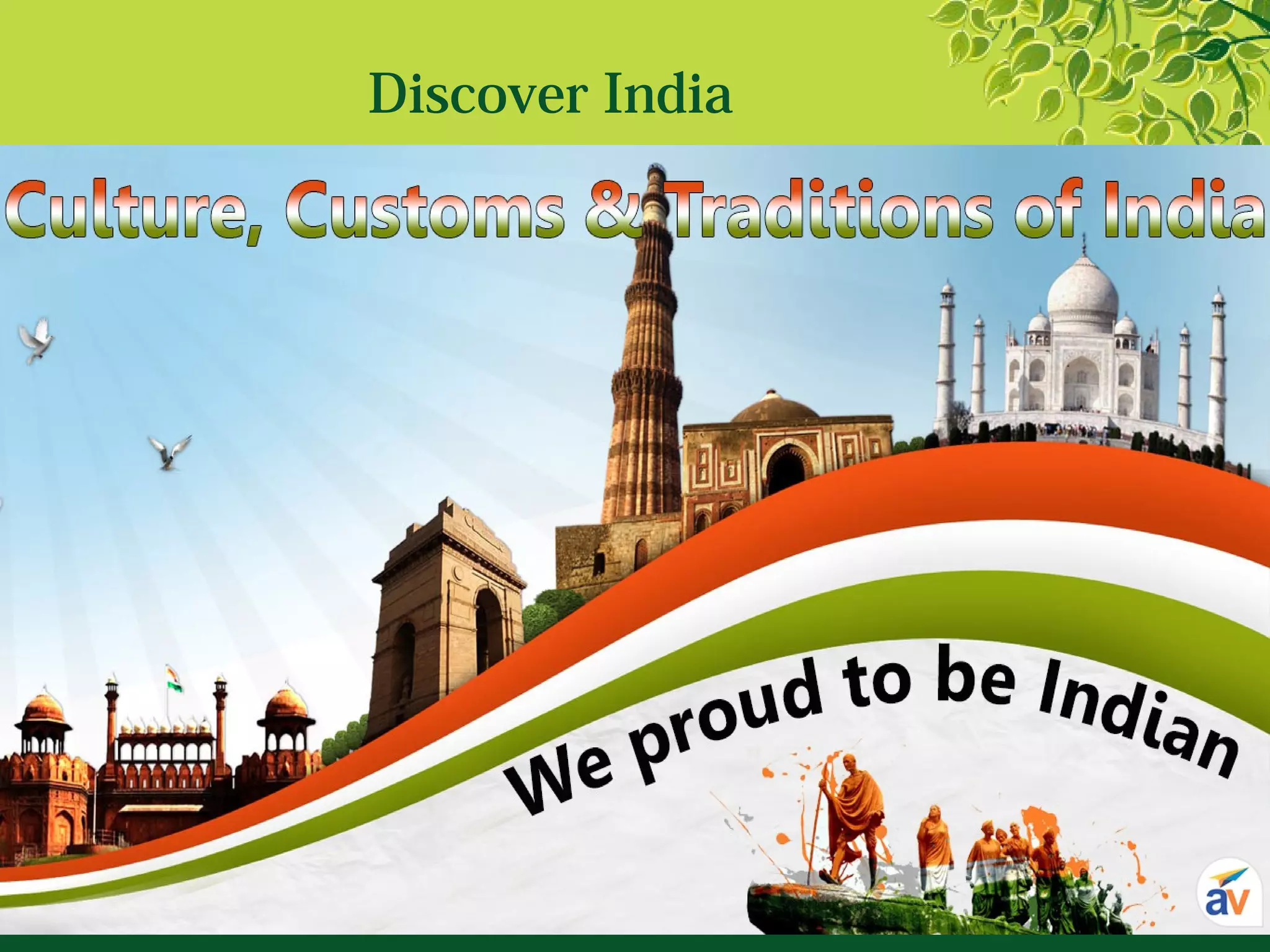 Culture, Customs and Traditions of India | ODP