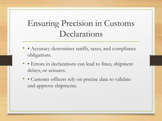The Evolution of UK Customs Declarations' | PPT