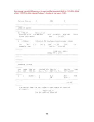 Customs documentation for exim trade 3 | PDF