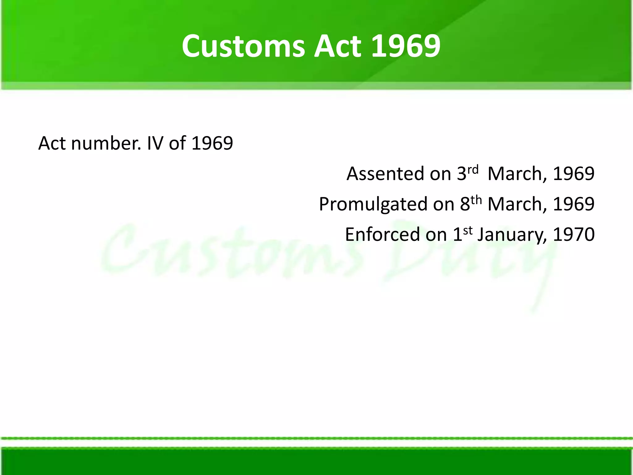 Customs duty in pakistan | PPTX