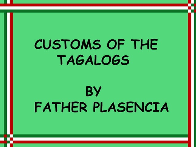 Customs of the Tagalog | PPT | Marriage and Civil Unions | Family and ...